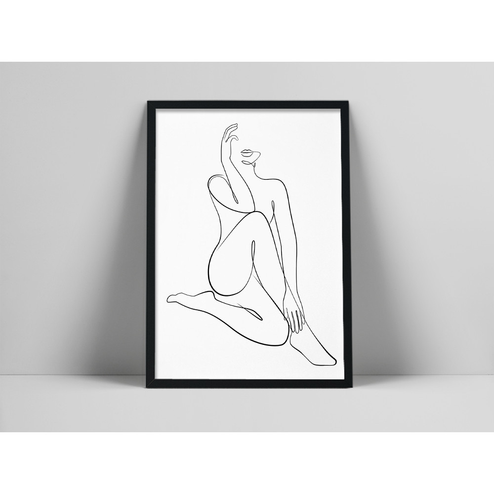 ☼woman One Line Art Body Line Drawing Print Printable Wall Art