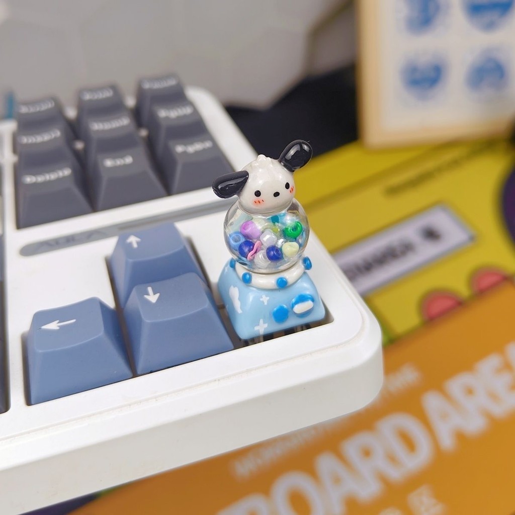 ⚜Kawaii Sanrio Pochacco Mechanical Keyboard Keycap Cross Shaft ...