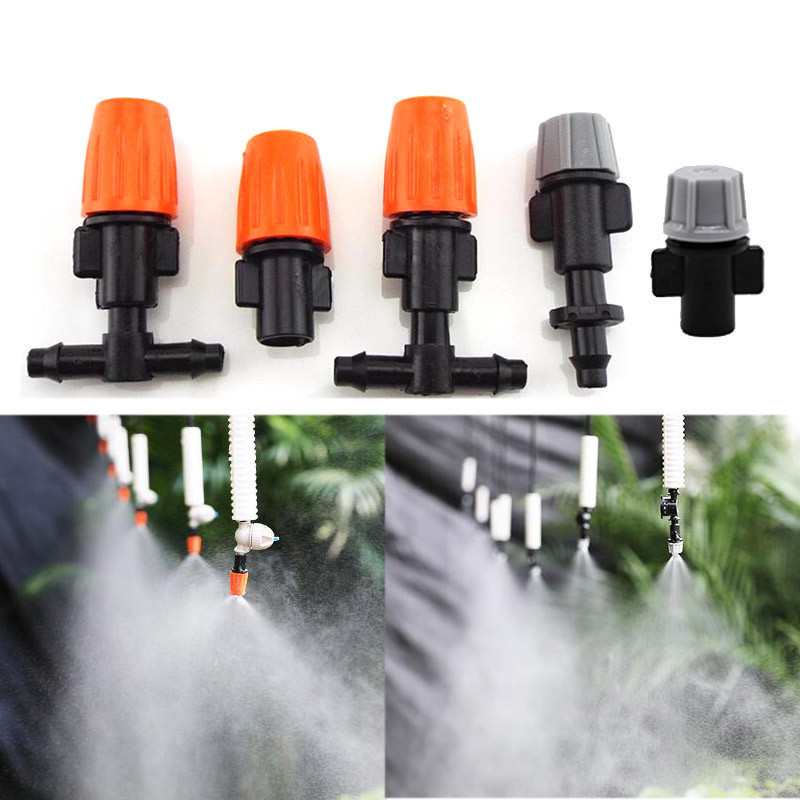 ♣1/4\" Gardening mist sprinkler water sprayer irrigation Fog Sprinkler ...