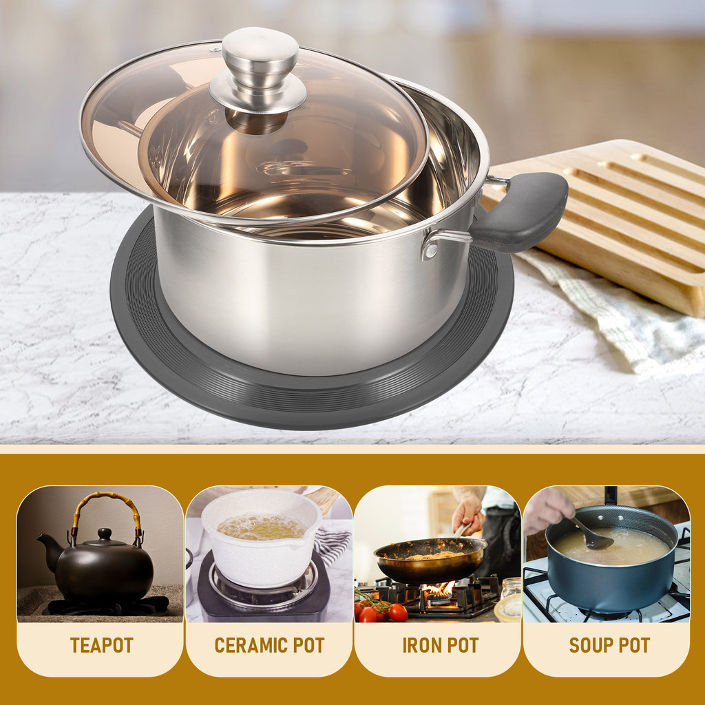 ♡Kitchen Heat Diffuser Plate Metal Stove Diffuser Plate Round Fast ...