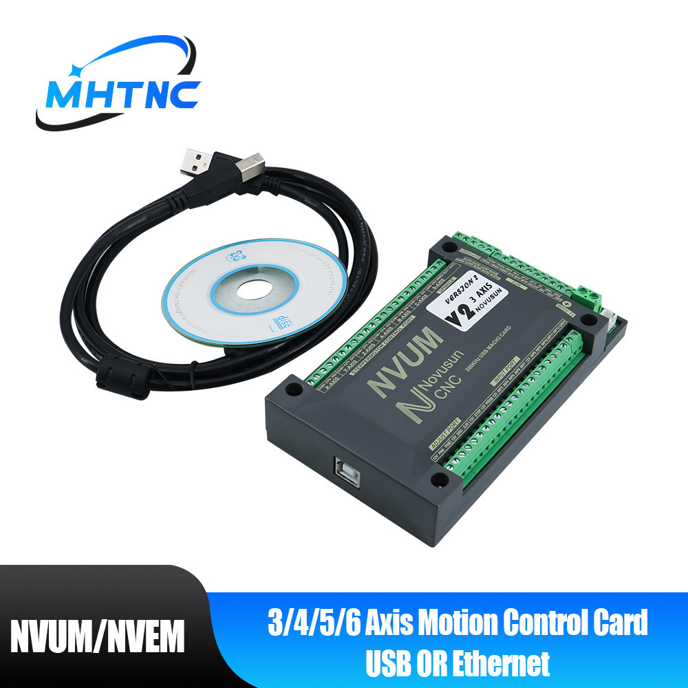 NVUM NVEM V2 Mach3 USB Ethernet Card 200KHz CNC 3/4/5/6 axis Motion Control Card for DIY ...