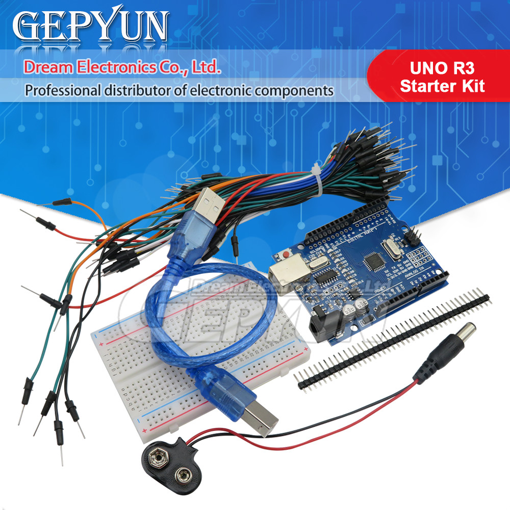 ~Starter Kit For UNO R3 Mini Breadboard LED Jumper Wire USB Cable and ...