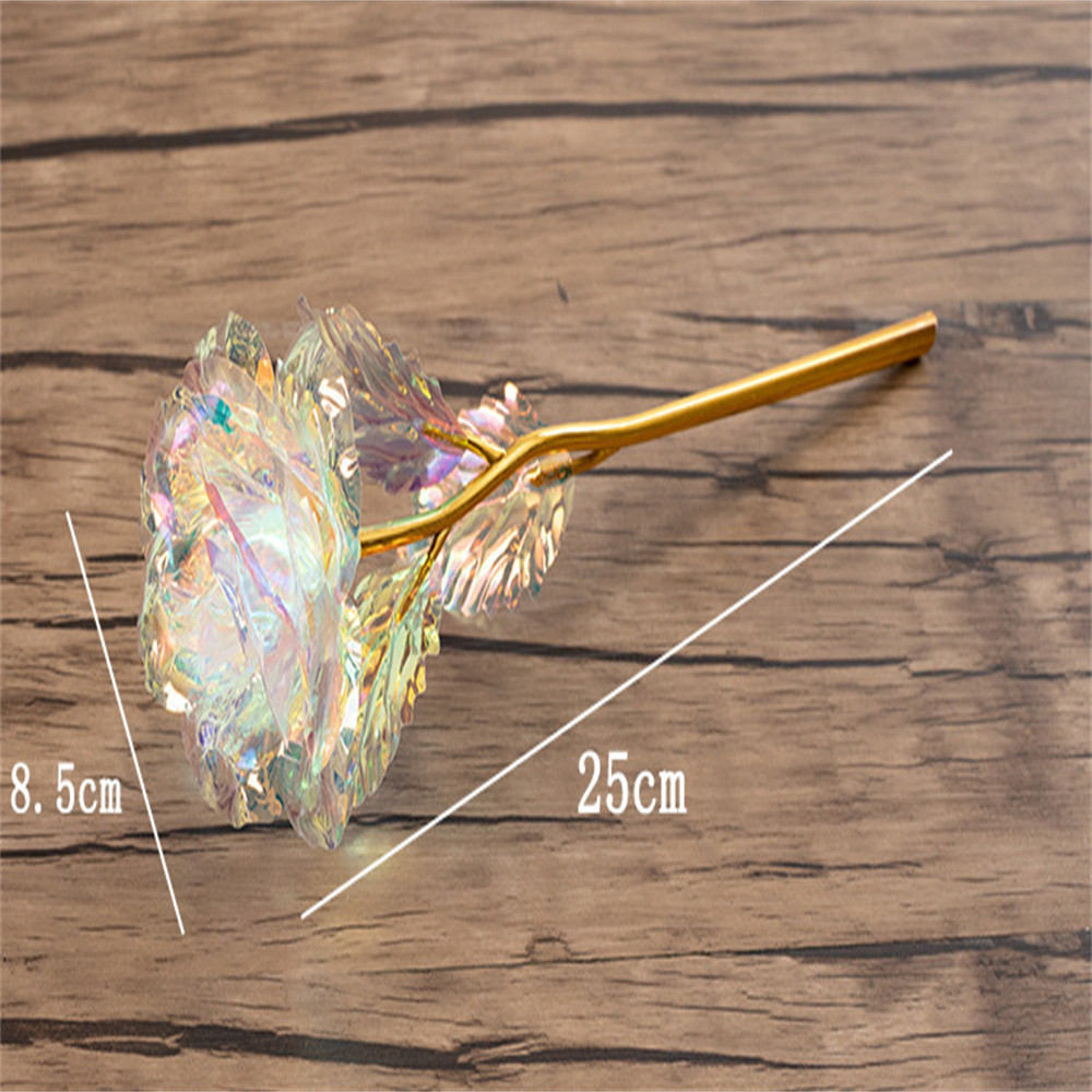 ♥24k LED Luminous Gold Foil Rose Flower Valentine'S Day Romantic Gifts ...