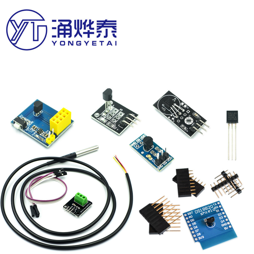 ☮YYT DS18B20 Temperature Sensor Module Kit Waterproof 1M2M3M Digital ...