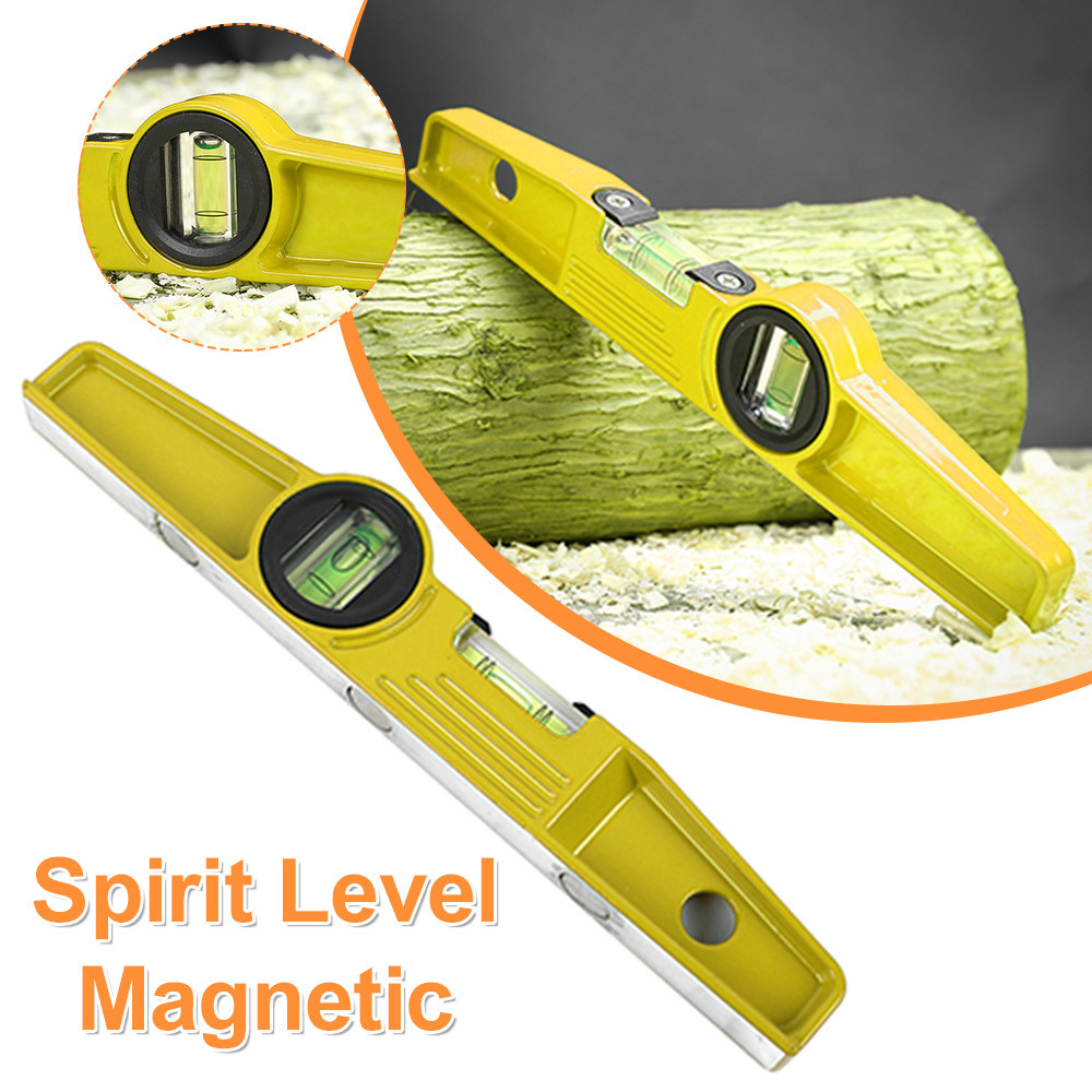 Two Lines Horizontal Ruler with Bubble Portable Spirit Level Tool ...