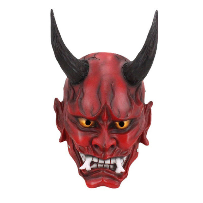 High Quality Prajna Resin Mask Horror Halloween Full Face Sharp Fangs ...