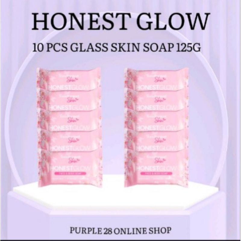 10 PCS HONEST GLOW GLASS SKIN SOAP 125g | Shopee Philippines