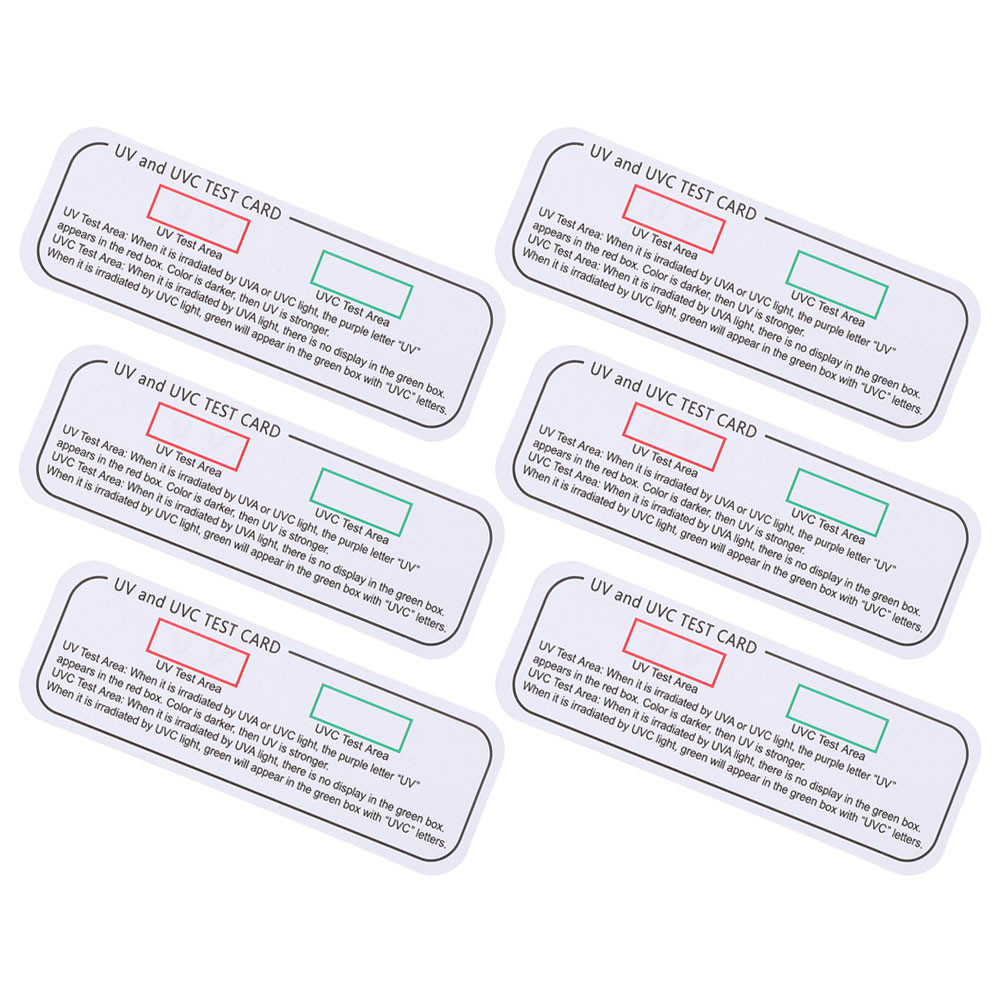 ⋌6 Pcs UV Test Uvc Indicator Cards Light Indoor Strip Detection ...