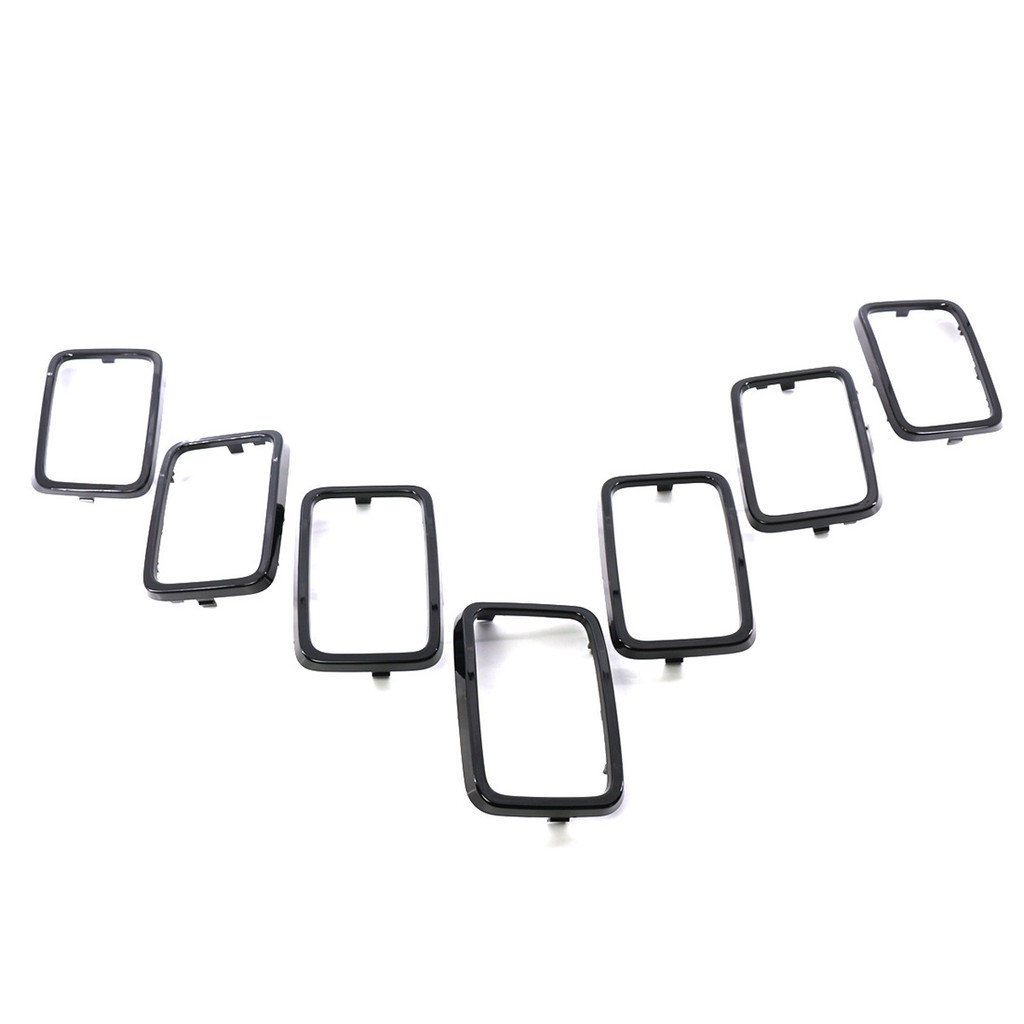 7PCS Car Front Grille Grill Ring Cover Inserts Protectors Frame Trims ...
