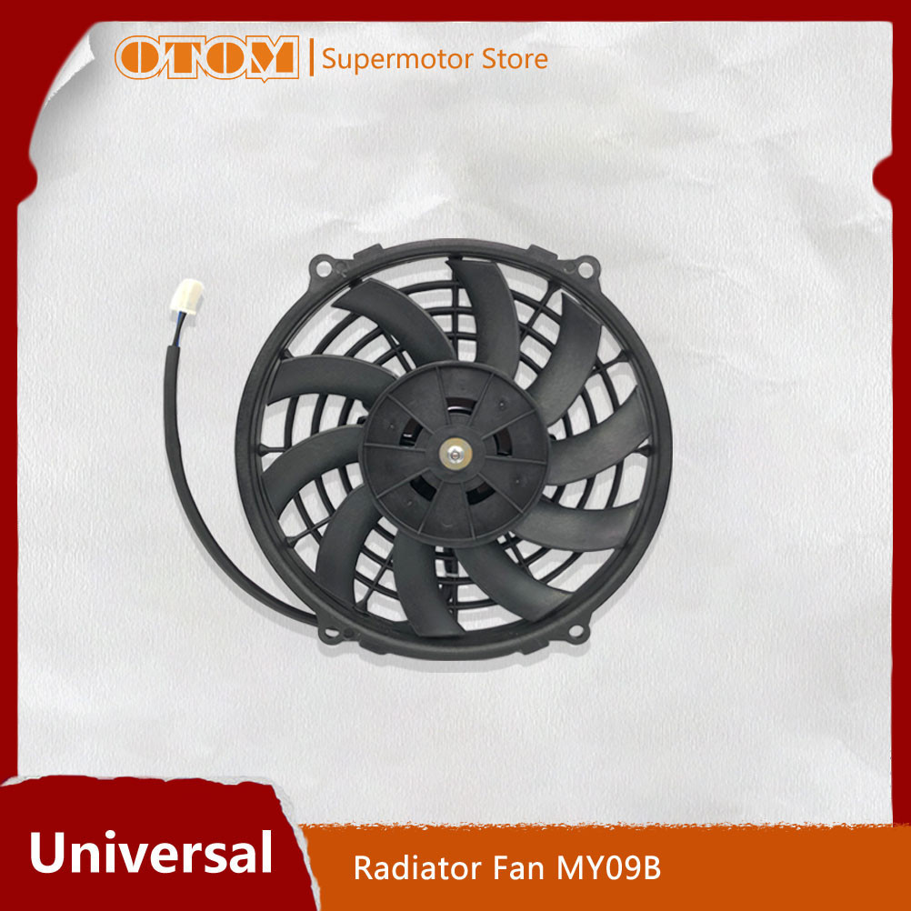 ♟Motorcycle Accessories 9 Inch 60W DC 12V Large Flow Radiator Cooling ...