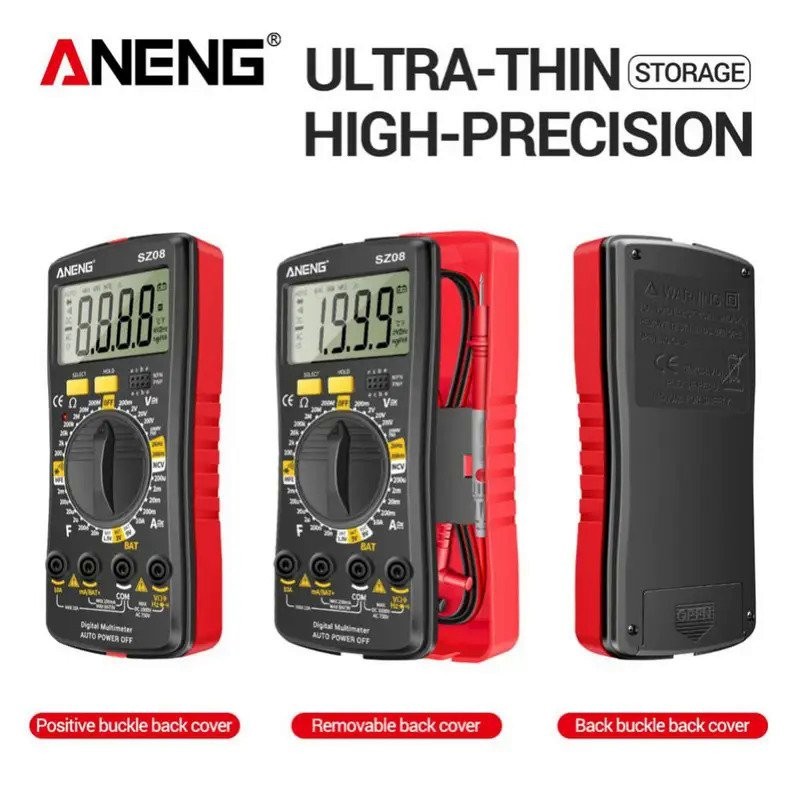 ∞SZ08 Digital Multimeter Ultra-thin storage Professional Multimetro ...