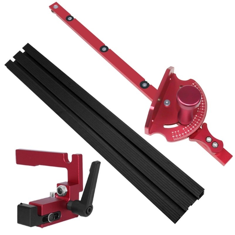 ♟1Set Miter Gauge And Fence With Track Stop Sawing Assembly Ruler for ...