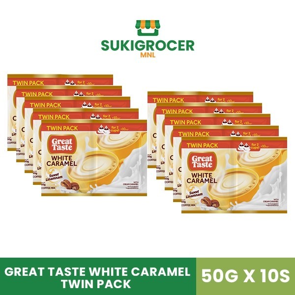 Great Taste White Caramel Twin Pack 50G x 10s | Shopee Philippines