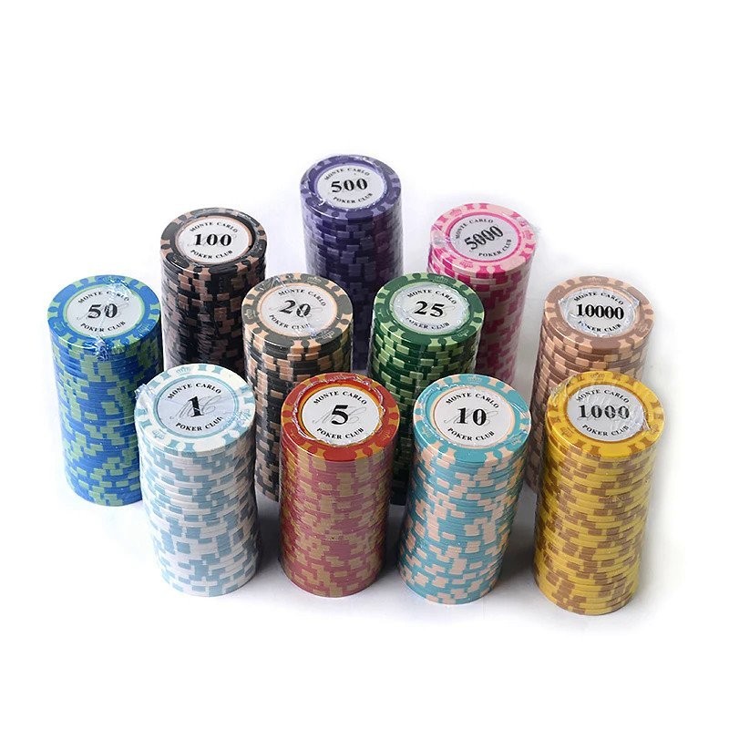 High Quality Clay 14g US Dollar Texas Holdem Poker Chips Set Windmill ...