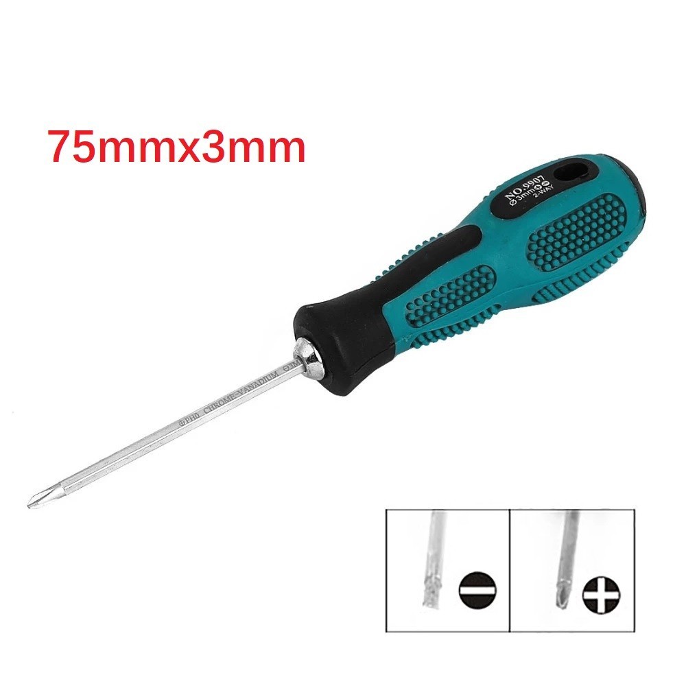 2 In 1 Magnetic Screwdriver Slotted Cross Head Screw Nut Driver 75mm Long Handle Magnetic Batch ...