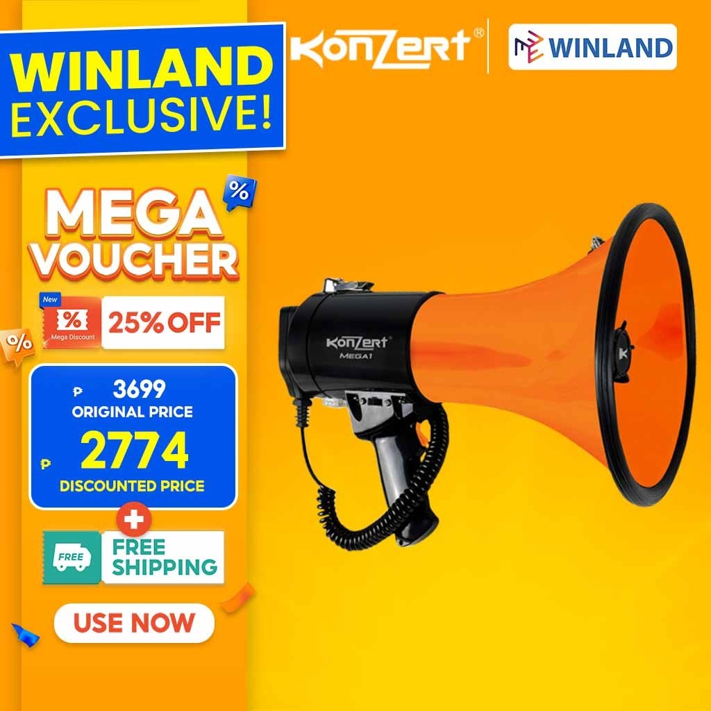 Konzert by Winland Megaphone Pistol Grip, Wired Handheld Mic, Recording ...