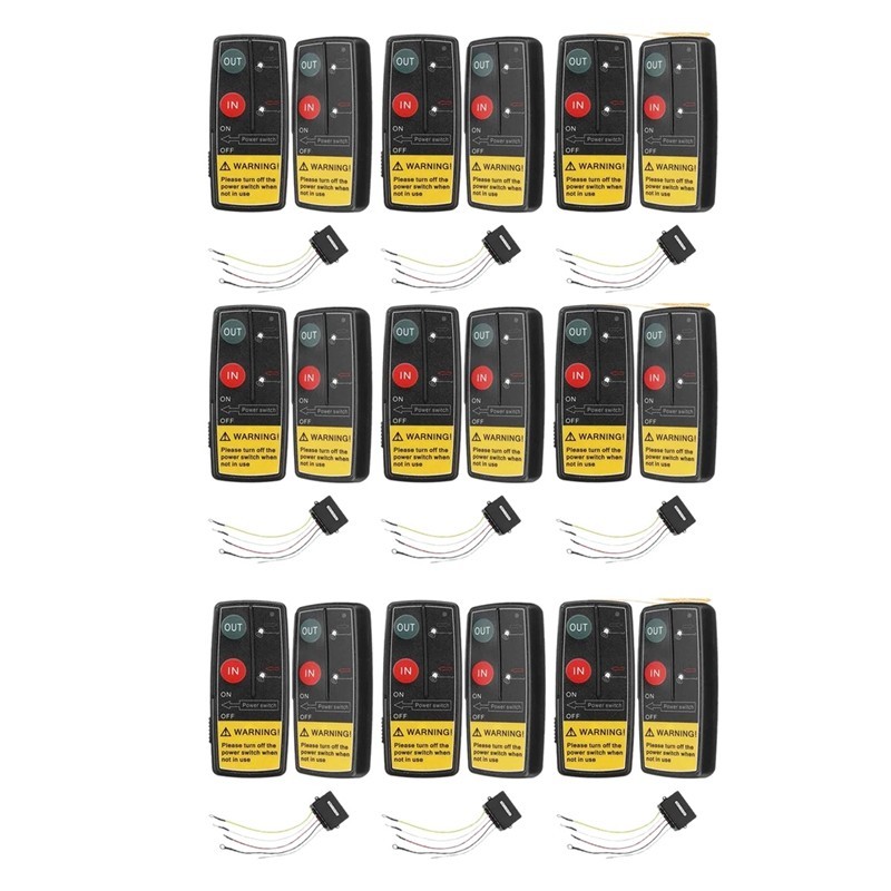 9Set 12V Universal Car Digital Wireless Winch Crane Remote Control ...
