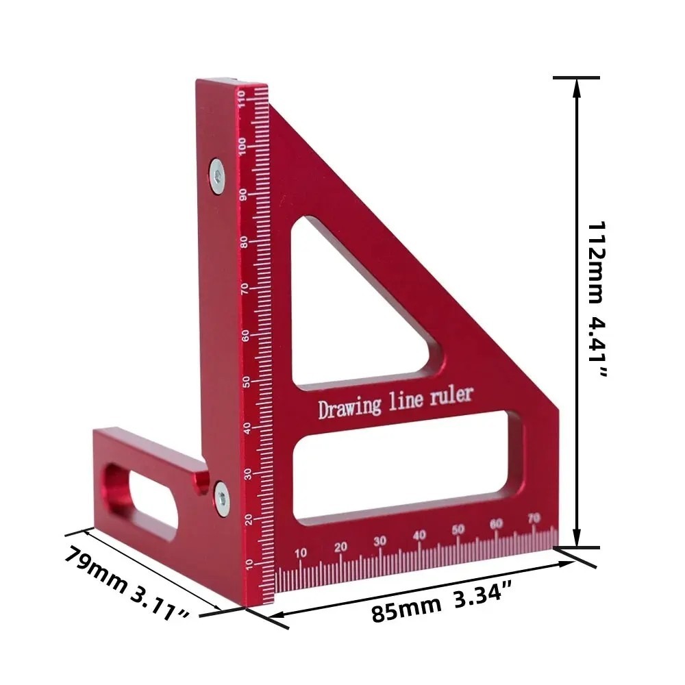 ☇Carpenter Square -Woodworking Square Protractor Aluminum Miter ...