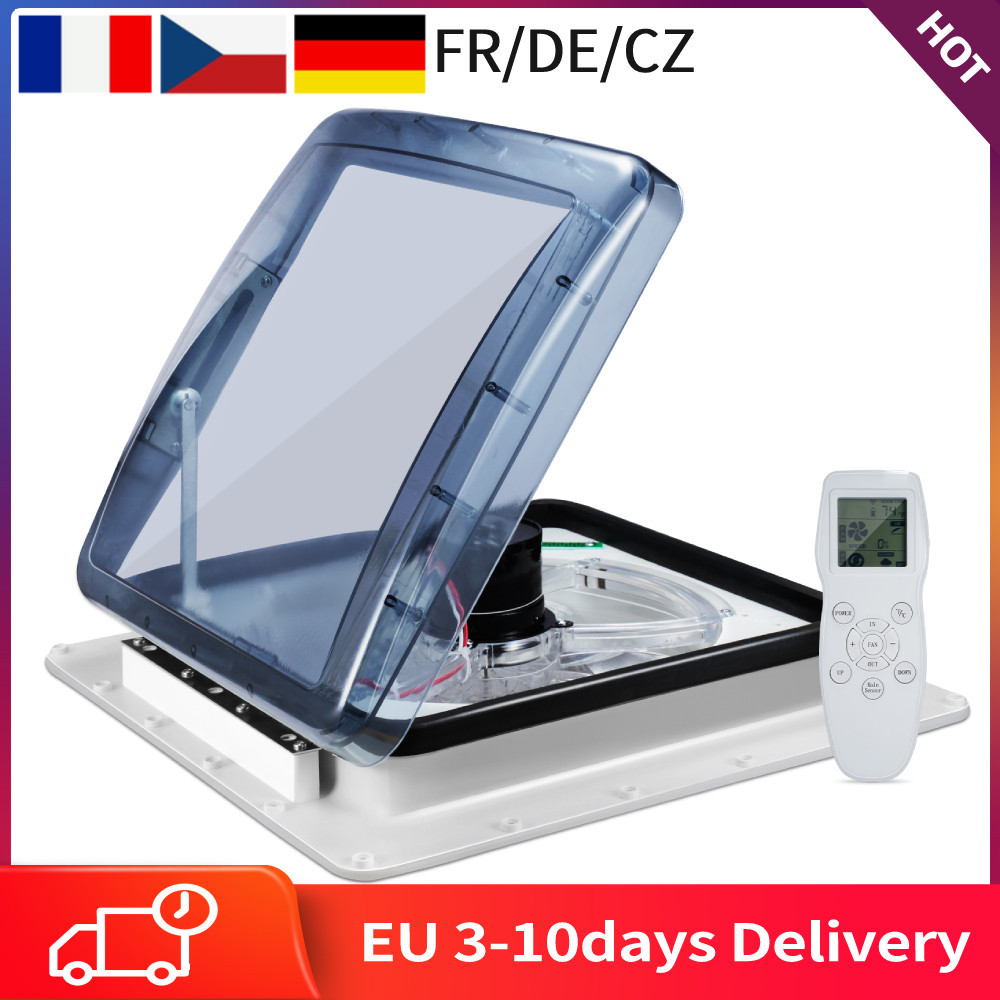 10/3 Speed RV Fan Rain Sensor Remote Control Caravan RV Roof Skylight ...