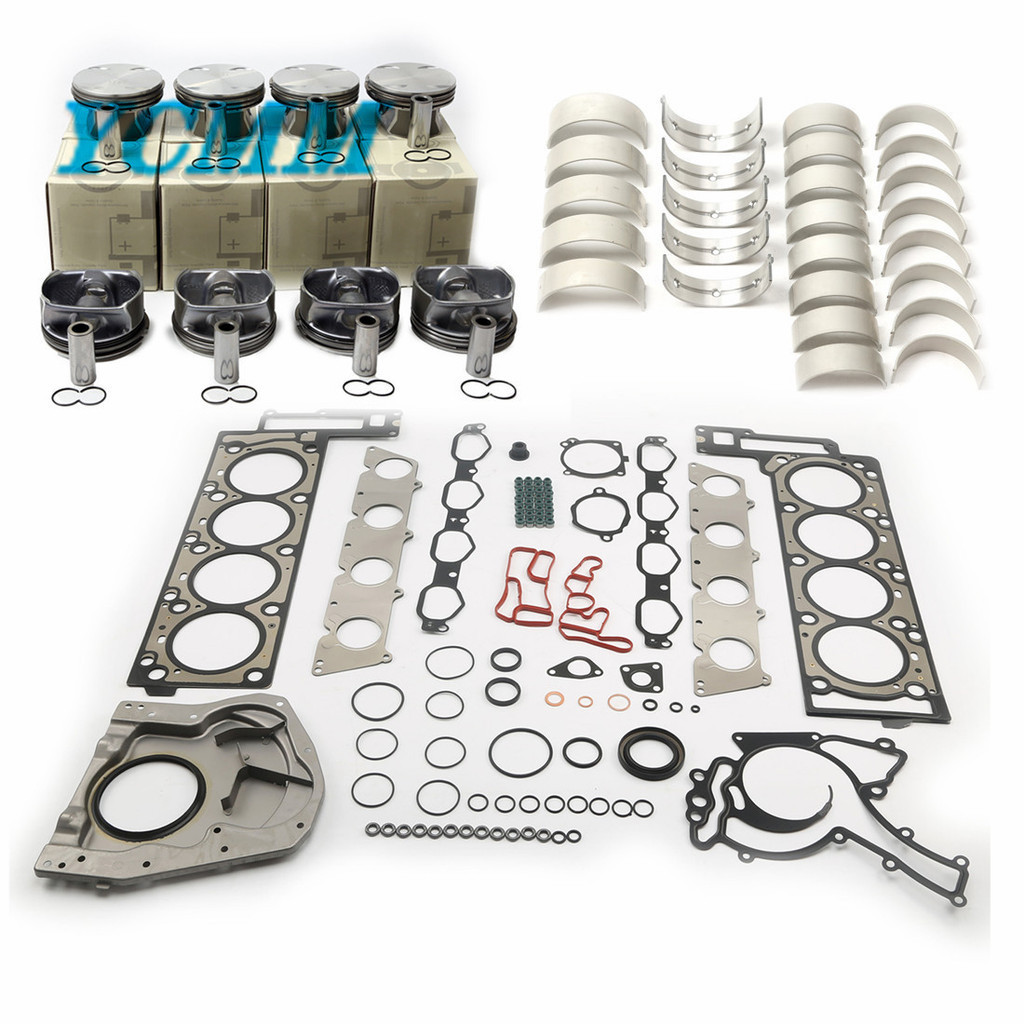 ☽Engine Repair Kit Piston+Cylinder Gasket+Bearing Shell Kit M273 4.6L ...