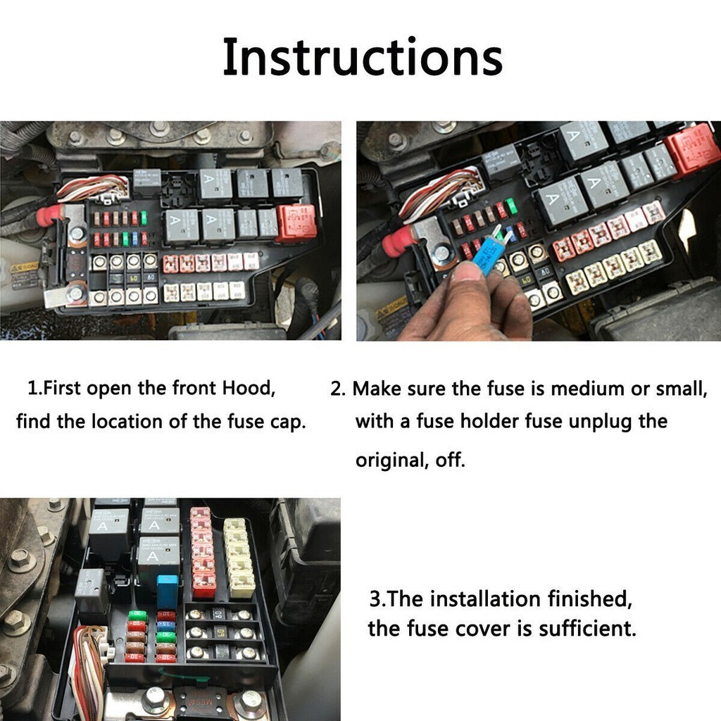 ۩Manual Reset Fuse 12V 24V DC Adapter ATC Circuit Breaker Blade ...