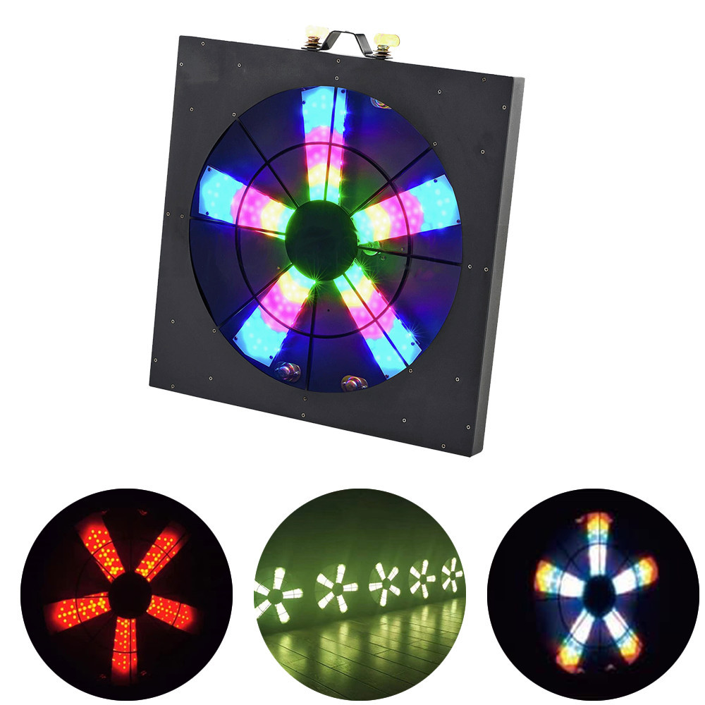 LED Stage Pixel Fan Light DMX512 Control DJ Disco RGB 3IN1 Sound Music ...