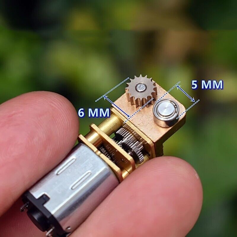 ⓥN20 Right Angle Gear Motor DC 3V 3.7V 5V 20RPM Slow Speed High Torque ...