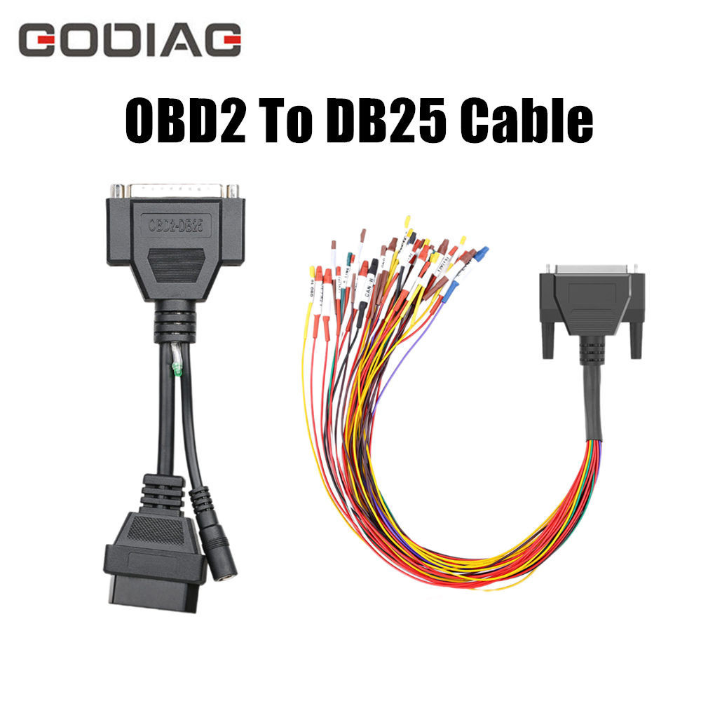 웃GODIAG DB25 Cable for GODIAG GT100 OBD II Break Out Box ECU Connector ...