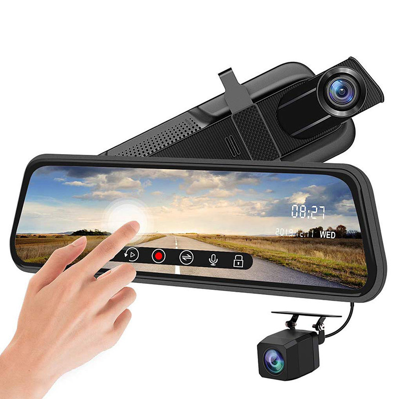 Dash Cam Front And Rear 1080P 10" Inch Full Hd Touch Dual Lens Car ...