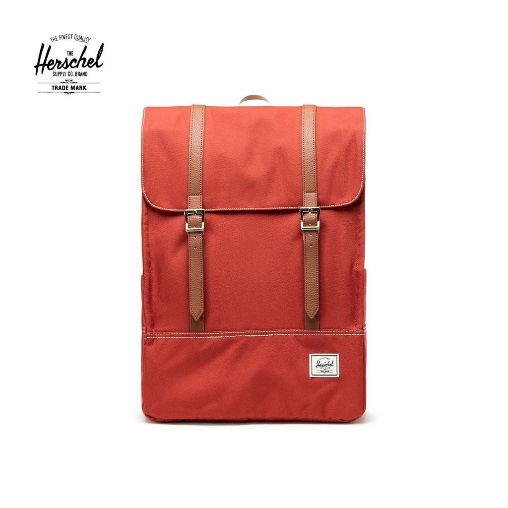 Herschel Survey Backpack Red Ochre/White Stitch US 20L | Shopee Philippines
