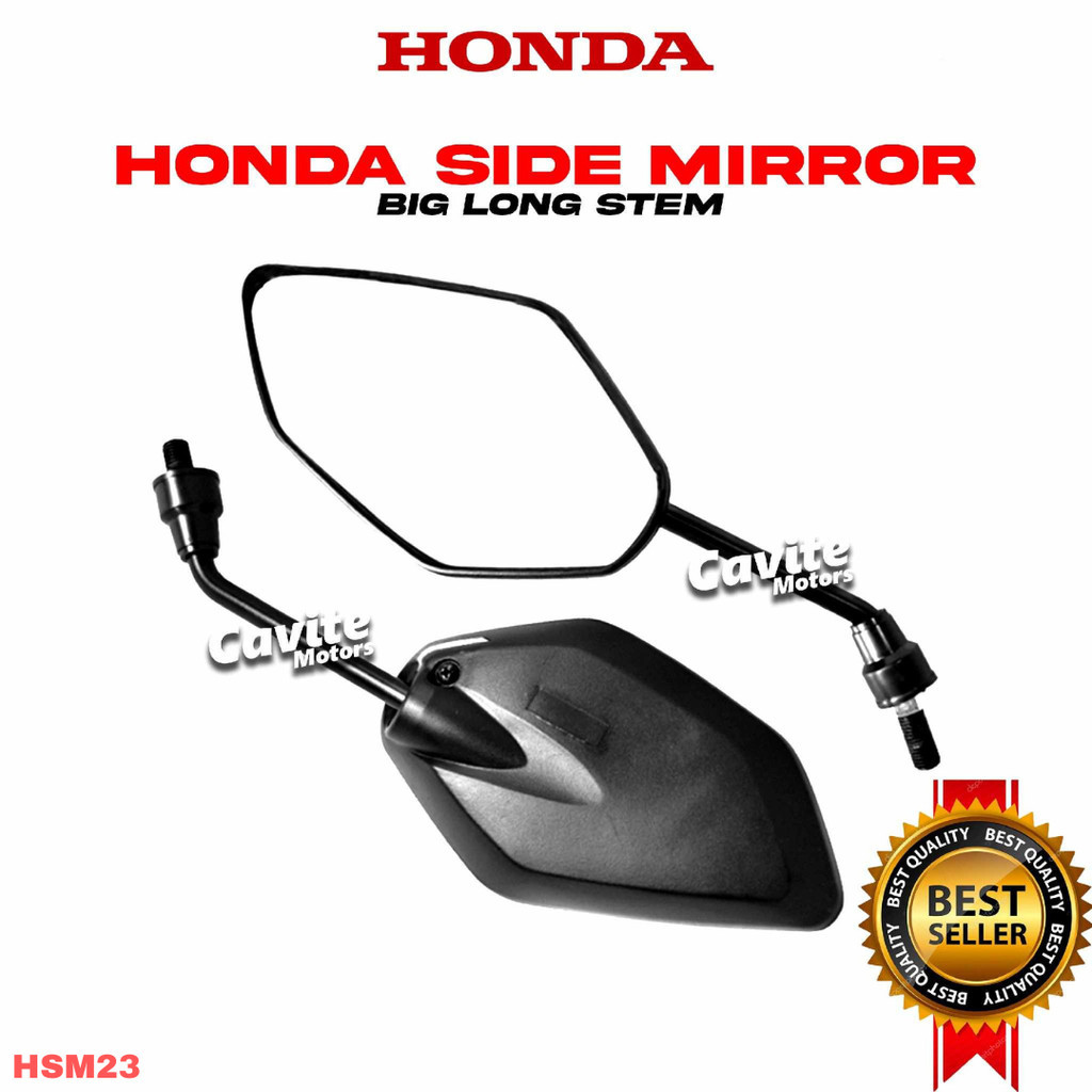 HONDA XRM 125 MOTORCYCLE HONDA 1 SET SIDE MIRROR LONG STEM BLACK ...