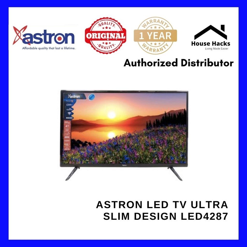 Astron LED TV Ultra Slim Design LED4287 (House Hacks) | Shopee Philippines