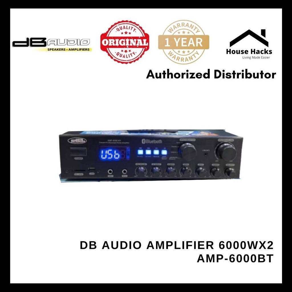 DB Audio Amplifier 6000Wx2 AMP-6000BT (House Hacks) | Shopee Philippines