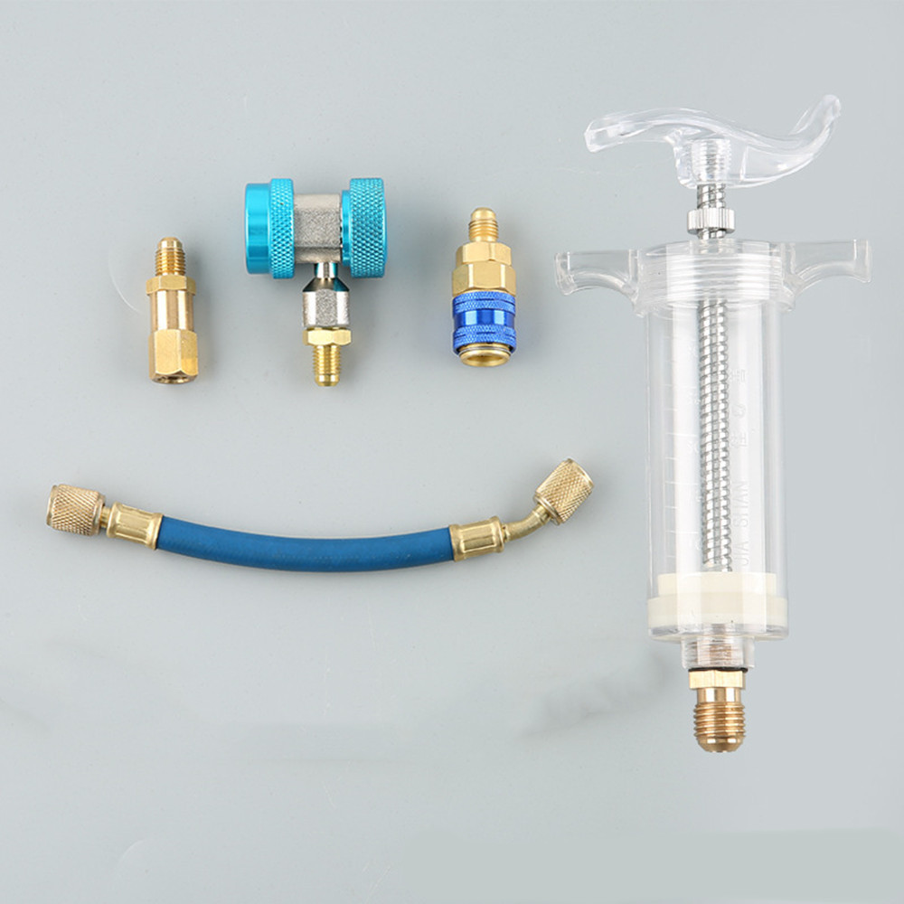 ~Air Conditioning Car Oil Injection Dye Injection Tool 30ml 1 Ounce 1/4 ...