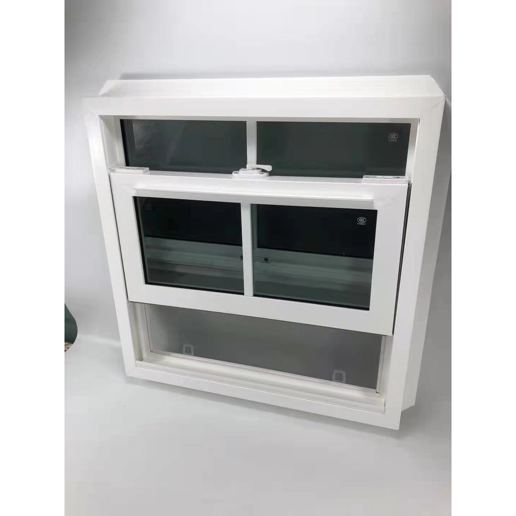 ☁High-Quality Double Glazed UPVC Verticial Double Hung Window with Lowe ...