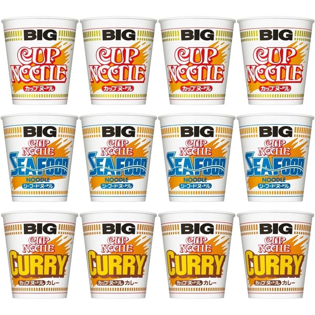 Nissin Cup Noodle BIG Assortment (12 servings of 3 types) 【Direct from ...