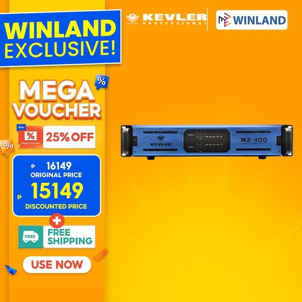 Kevler by Winland MZ Series MZ-400 1200W Professional Power Amplifier ...