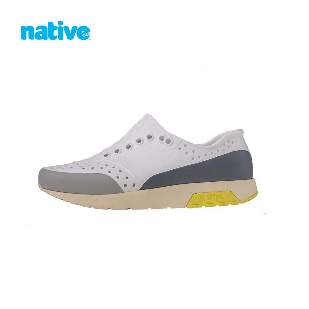 Native Lennox Block Womens EVA Shoes Shell White/Bone White/Gravity ...