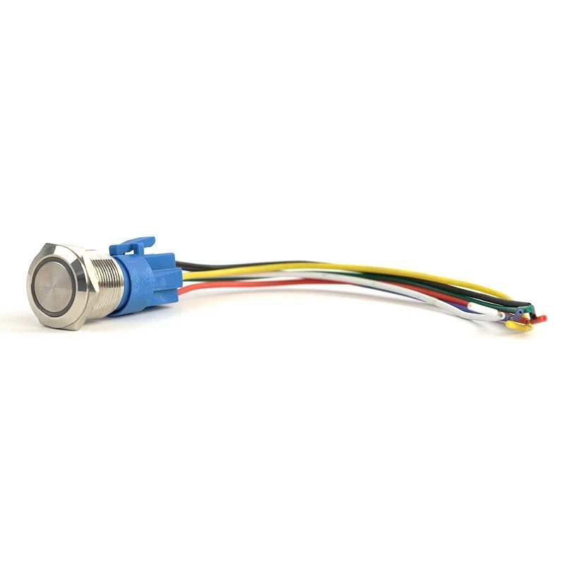 16mm computer start momentary push button switch 5v blue LED reset ...