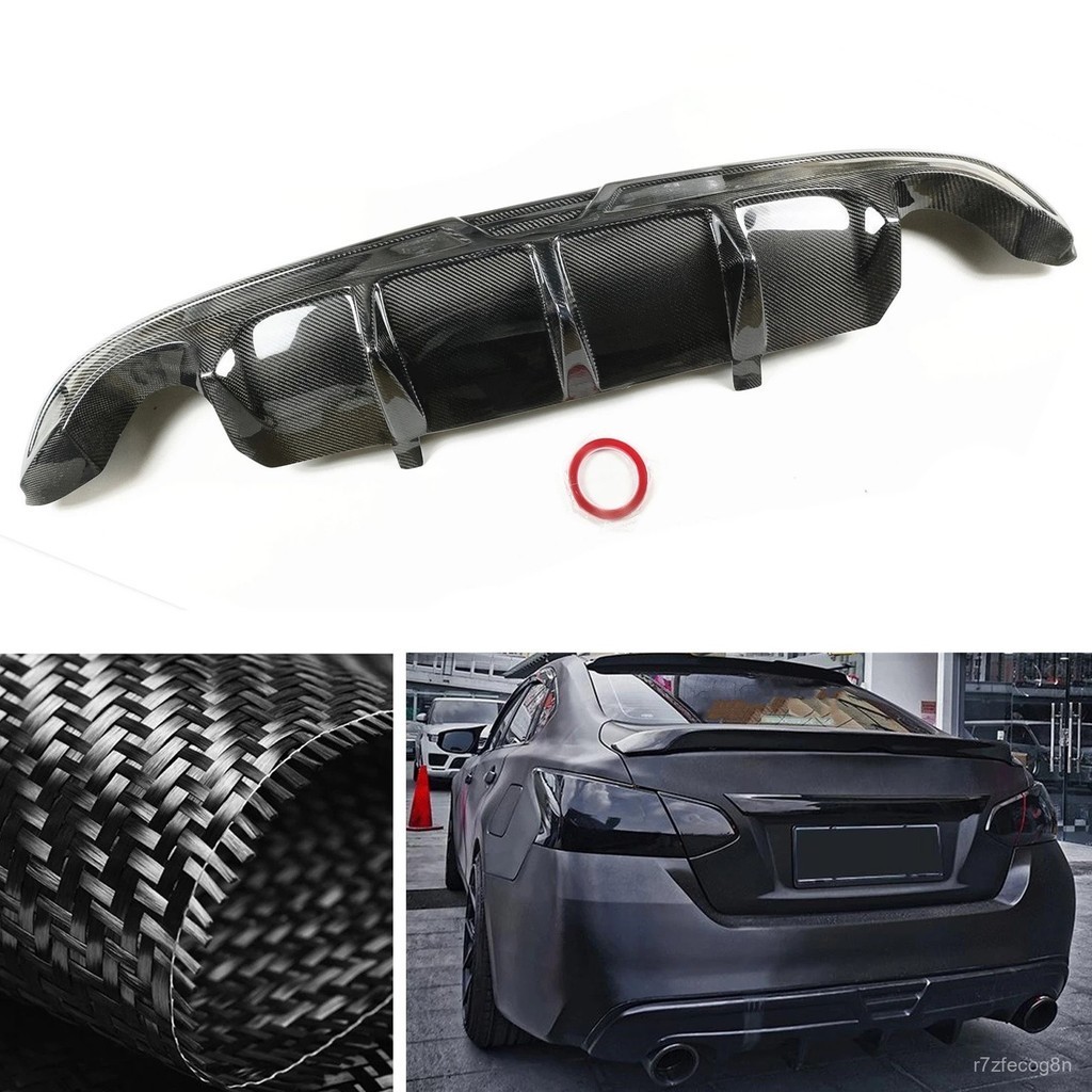 Real Carbon Fiber Car Rear Bumper Diffuser Lip Exhaust Bracket Spoiler ...