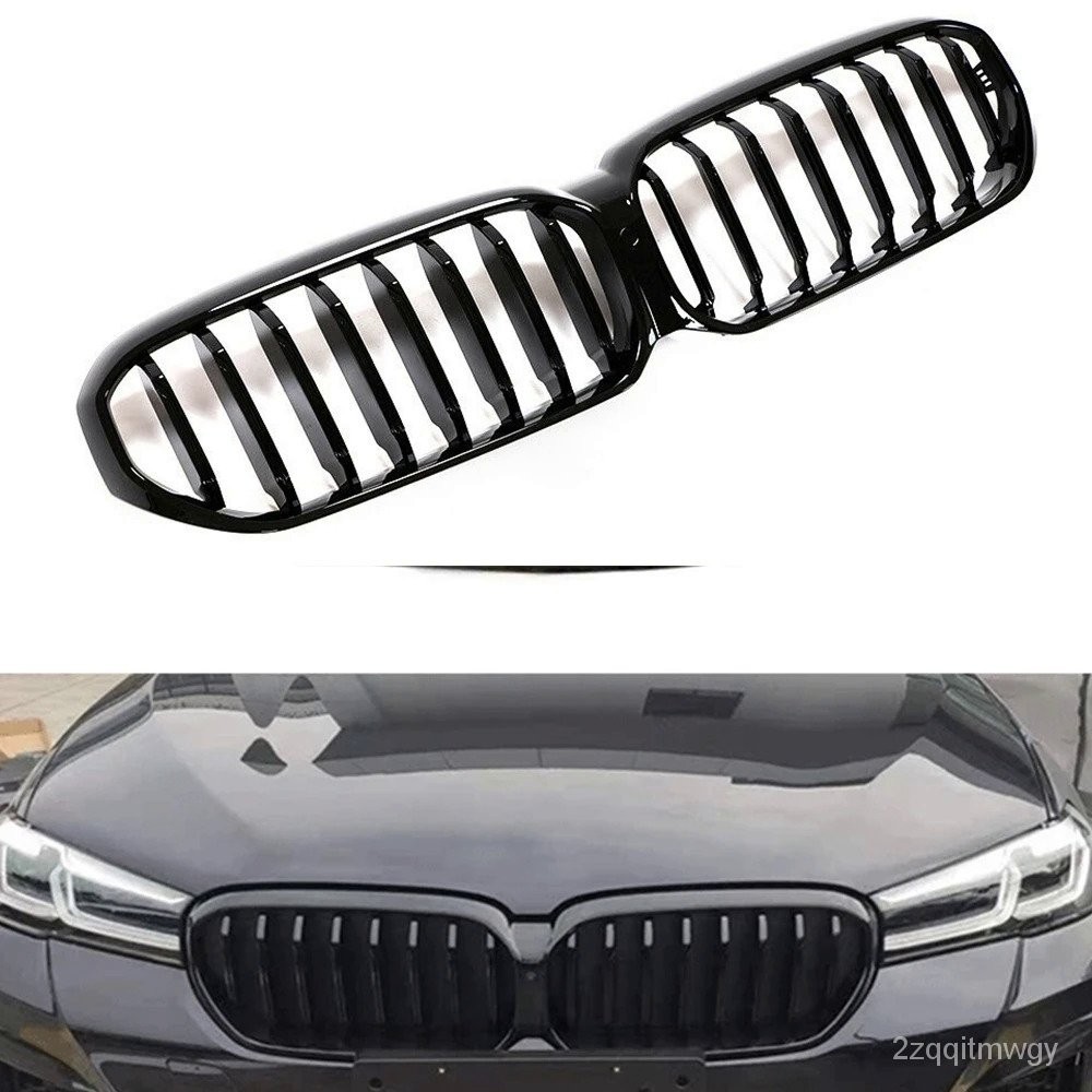 Car Front Grille Grill Vertical Bar Upper Bumper Hood Mesh With Camera ...