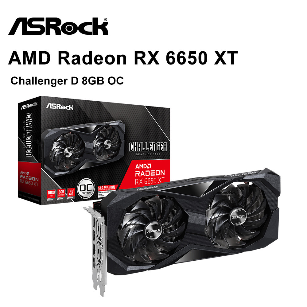 ♛ASROCK New AMD Radeon RX 6650 XT RX6650XT 8GB GDDR6 7NM 6650XT Video ...