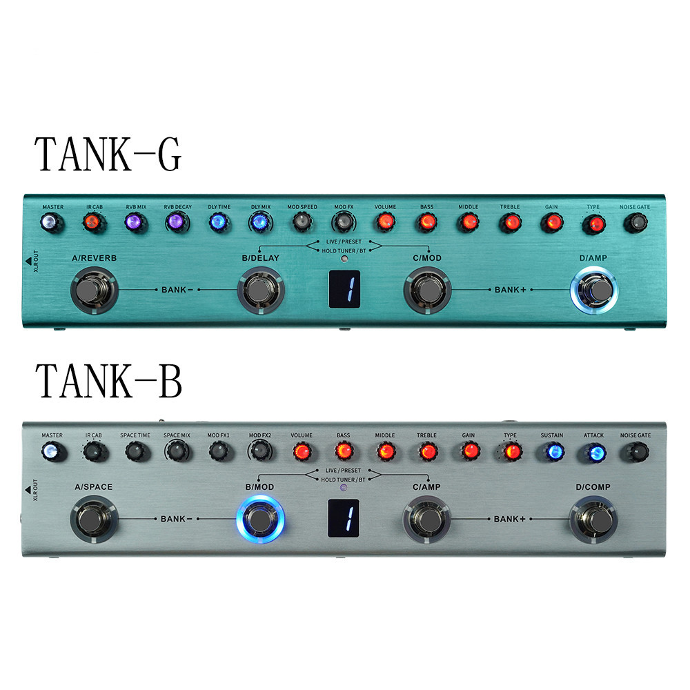 Yuimer Tank-G For Guitar Tank-B for BASS Effect Multi-Effects Pedal 36 ...