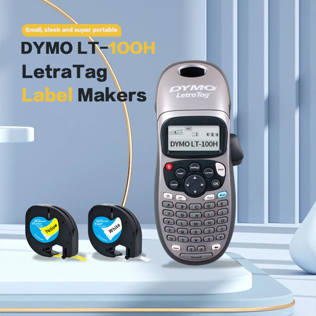 Original Dymo Letratag LT-100H Labeling Machine Printer with LT Label ...