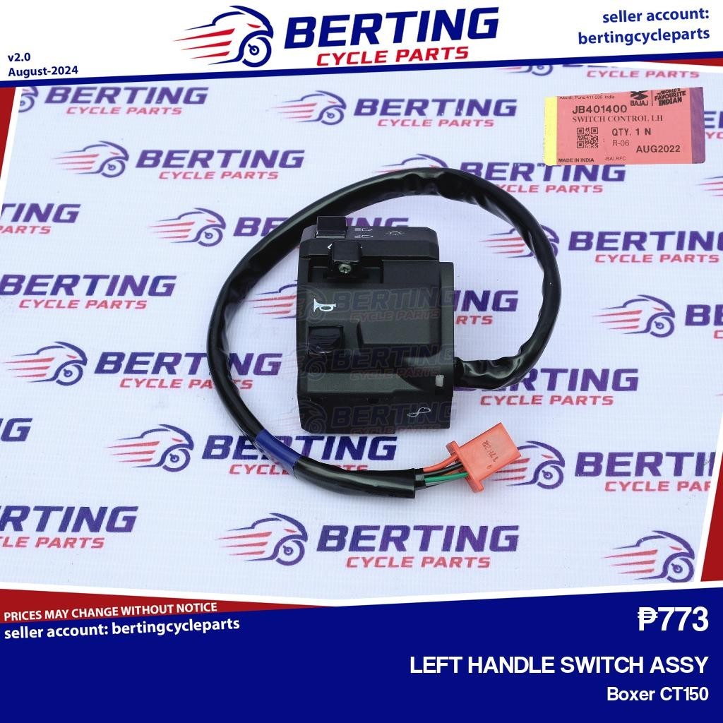 LEFT HANDLE SWITCH ASSY Boxer CT150 Genuine JB401400 | Shopee Philippines