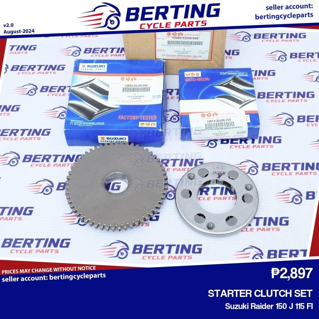 SGP STARTER CLUTCH SET Suzuki Raider 150 J 115 FI Genuine 12600-22850 ...