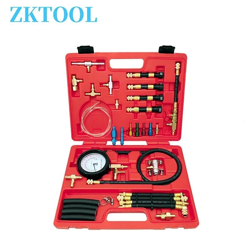 Fuel injection pressure tester kit, Gauge0-120PSI fuel pressure gauge ...