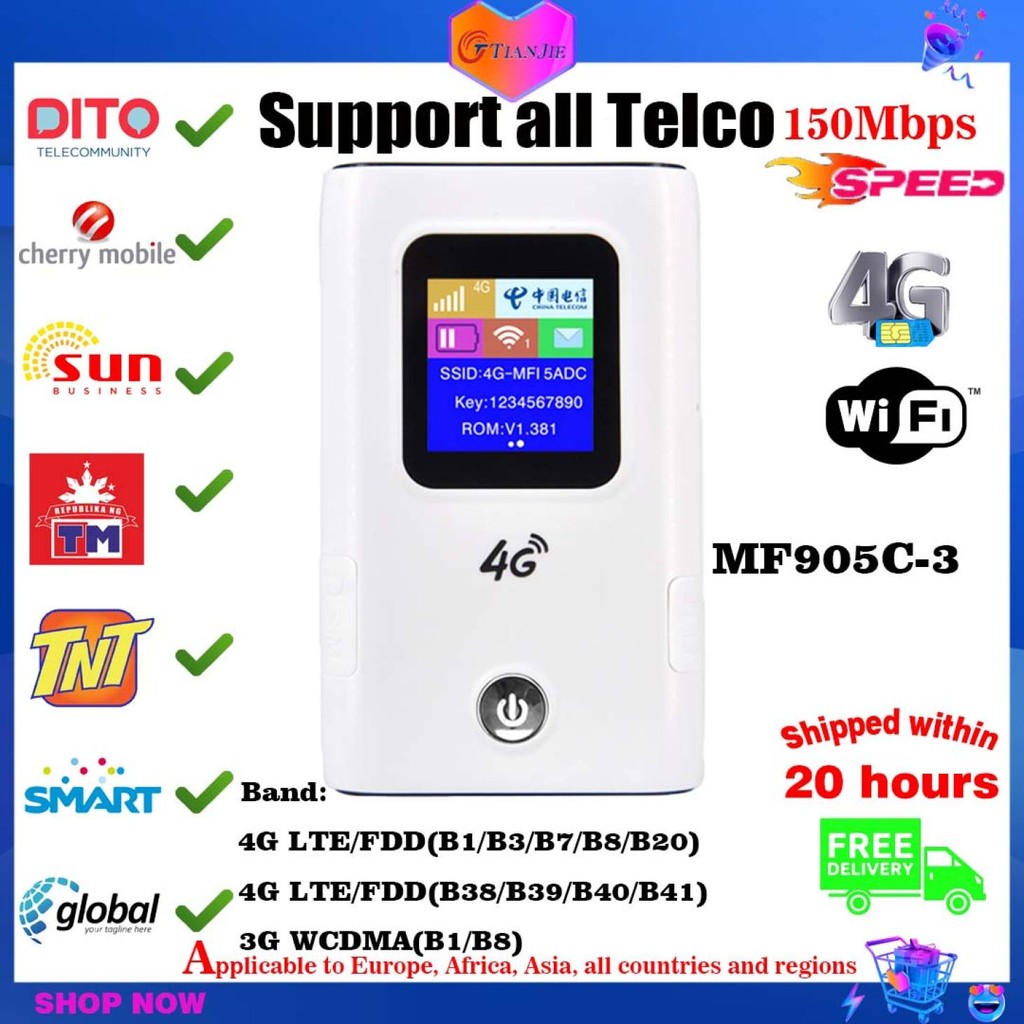 4G LTE Wifi Router Modem Wifi Sim Card 3G 4G Pocket Mobile Wifi Hotspot ...