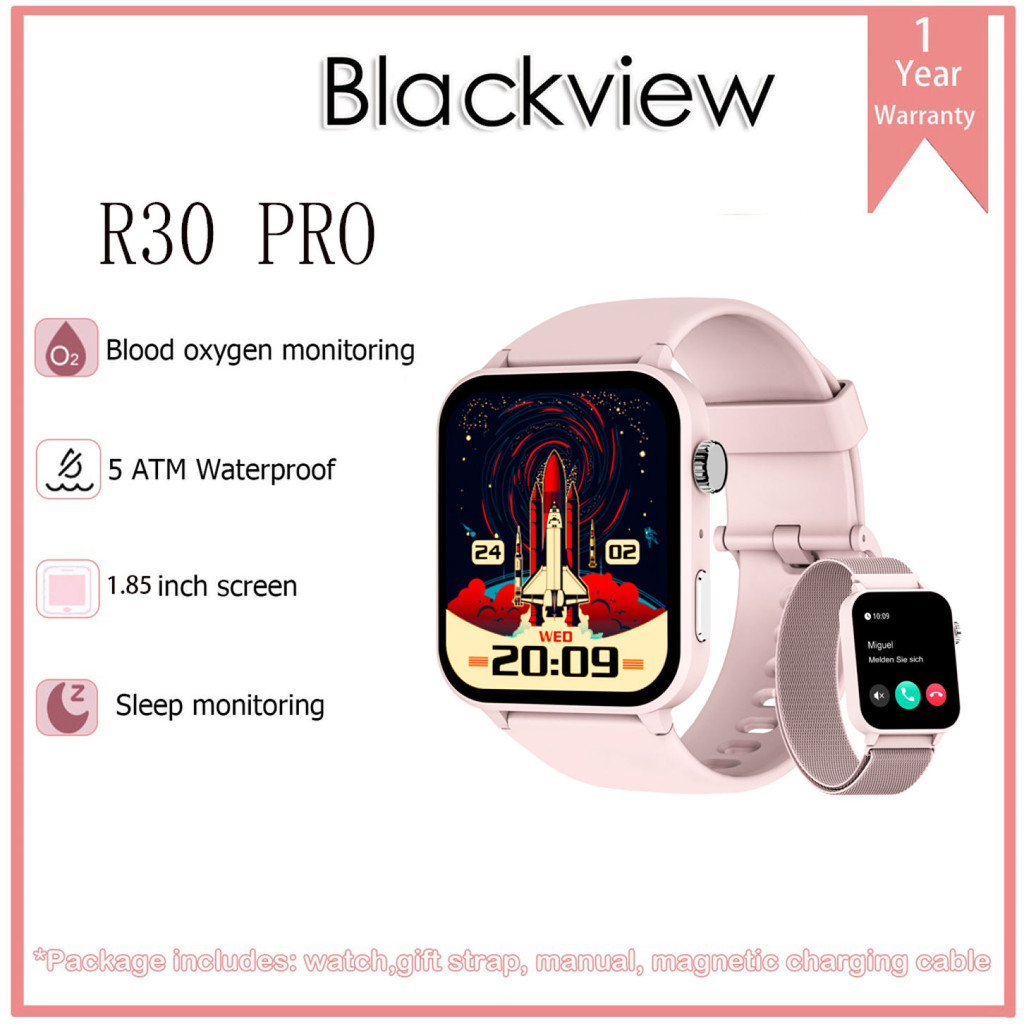 Blackview R30PRO smart watch 1.85-inch large screen Bluetooth call 24 ...