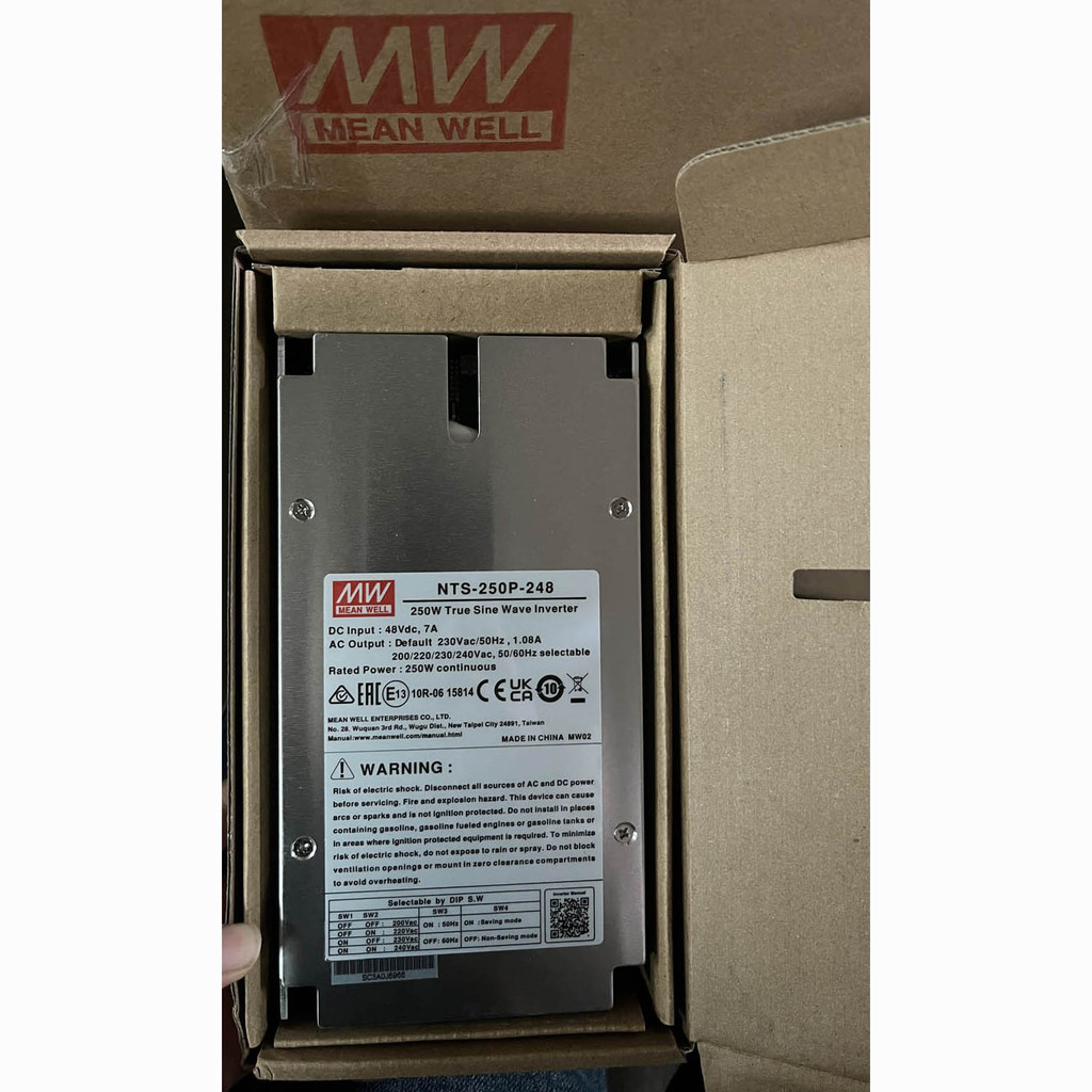 Mean well brand NTS-250P-248 48v to 220v 250w power inverter PCB type True Sine Wave 250w DC to ...